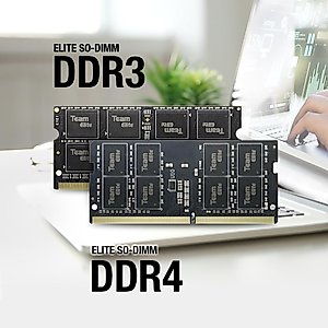 TEAMGROUP Elite DDR4 32GB Kit (2 x 16GB) 3200MHz PC4-25600 CL22 (2933MHz or 2666MHz)Unbuffered Non-ECC 1.2V SODIMM 260-Pin Laptop Notebook PC Computer Memory Module Ram Upgrade - TED432G3200C22DC-S01