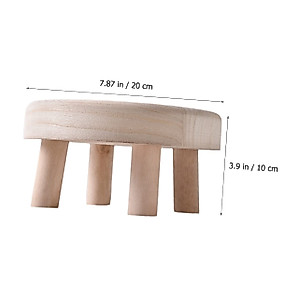 STOBAZA 2pcs Wooden Stool Flower Stand Wood Stool Flower Pot Riser Holder Decorative Plant Holder Bonsai Riser Plant Stands Wooden Plant Riser Plant Riser Holder Potted Plant Decorations