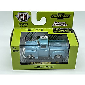 M2 Machines Ground Pounders 1953 Chevy 3100 Truck 1:64 Scale R21 21-06 Teal by M2 Collectible Details Like NO Other! 1 of 6250