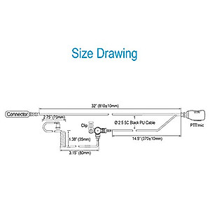 Commountain Single Wire Earpiece Compatible with Baofeng Radios BF-F8HP BF-F9 UV-82 UV-82HP UV-82C UV-5R UV-5R5 UV-5RA UV-5RE UV-5X3 and Kenwood BTECH Retevis Radios, Acoustic Tube Headset