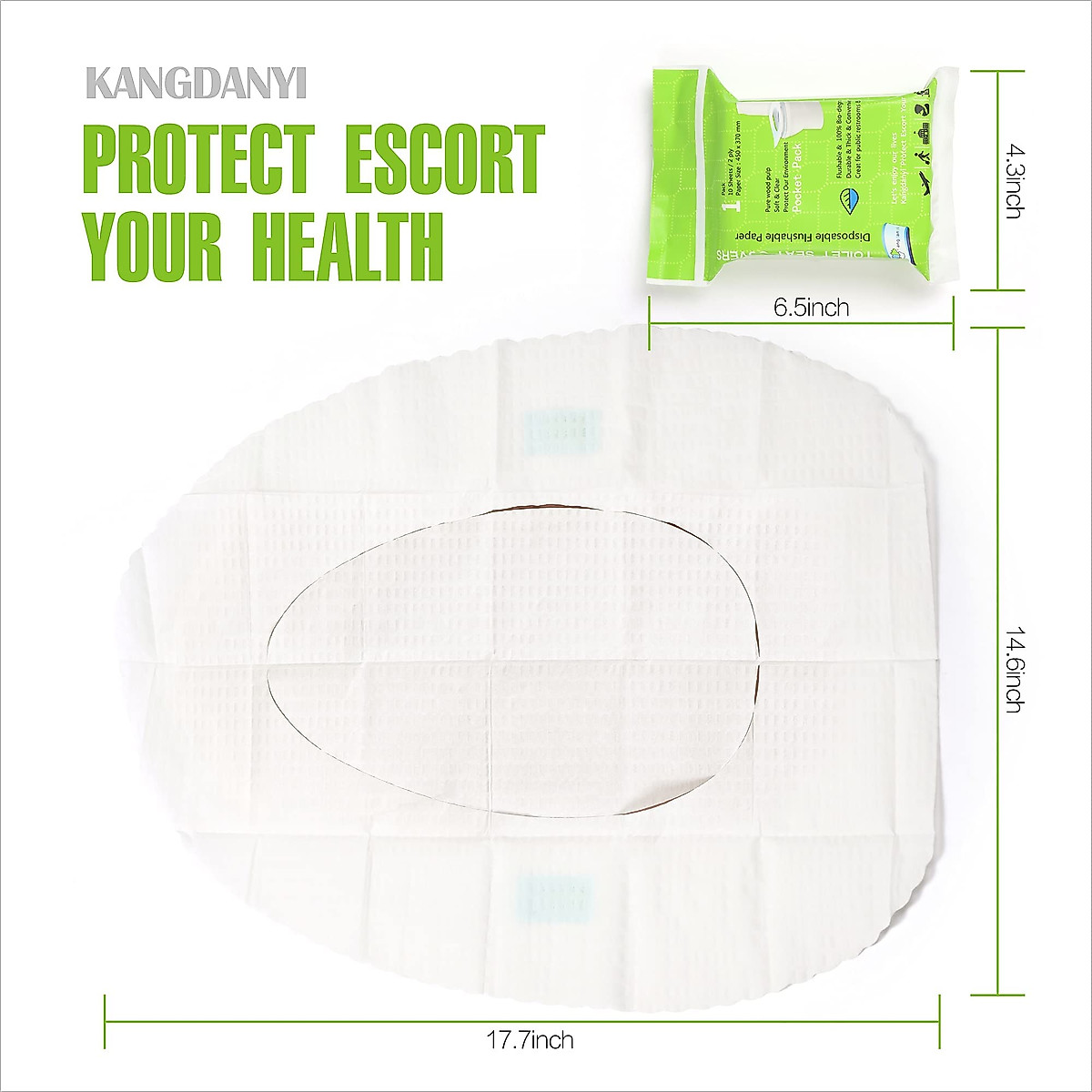 Porta Potty Toilet Seat Covers Disposable flushable Biodegradable Travel Pack 200 sheet / 100 Pack/Double Layer Potty Training Toilet Seat Covers Child for Travel Airplane Public Restrooms Hotel