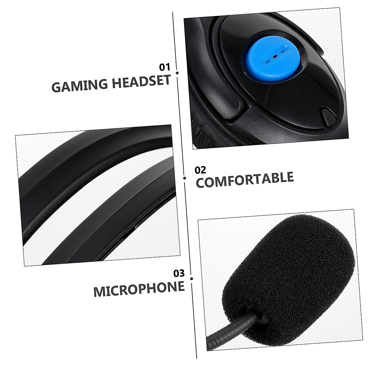 UKCOCO Headphones Gaming Headphone Gaming Earphone Stereo Earphone Big Headphone Game Headset Game Supply Professional Gaming Headset Light Headset Surround Sound Headset Glowing Headset