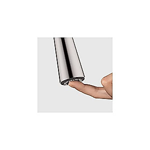 hansgrohe Lacuna Stainless Steel High Arc Kitchen Faucet, Kitchen Faucets with Pull Down Sprayer, Faucet for Kitchen Sink, Stainless Steel Optic 04749805