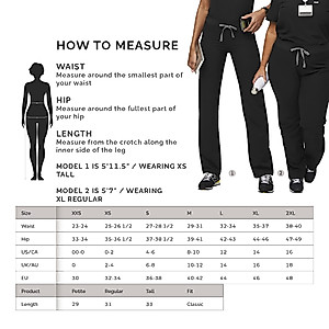 FIGS Livingston Basic Scrub Pants for Women – Black, XXS