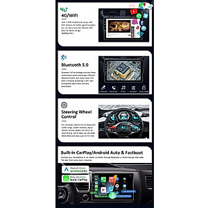 BXLIYER Android 12 IPS Car Stereo for Ford Focus (2012-2017) - Built-in Wireless CarPlay + Android Auto - 2G+32G - Rear Camera Free - 9.7 Inch 2 Din - Steering Wheel DAB Fast-Boot WiFi DSP BT