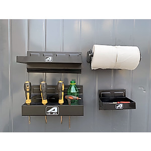 Eisen trayset 4pc Magnetic Toolbox Tray Set, Magnetic Tool Box holder for Cabinet Side Shelf Storage Van Workshop, Tool Trays, Paper Towel Holder and Spray Can Holder, Black