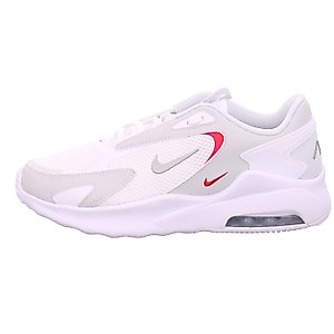 Nike Women's Air Max Bolt Running Shoes, White/MTLC Platinum-Siren Red, 8.5 M US