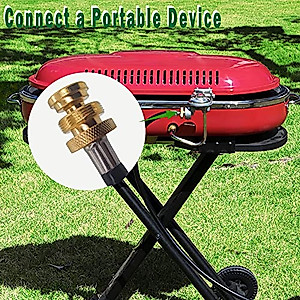 YOUHO 4 Feet Propane Adapter Hose 1 lb to 20 lb Converter Replacement for QCC1/Type1 Tank Connects for Type1 LP Tank and Gas Grill.
