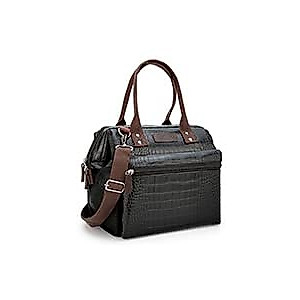 JOYHILL Insulated Lunch Bag Women, Cute Adult Lunch Bag, Water Resistant Leakproof Lunch Bag,Lunch Tote Bag for Women,Lunch Bag Women with Adjustable Shoulder Strap,for Work,Outdoor,Black