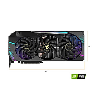 GIGABYTE AORUS GeForce RTX 3090 Xtreme 24G Graphics Card, Max Covered Cooling, 24GB 384-bit GDDR6X, GV-N3090AORUS X-24GD Video Card (Renewed)