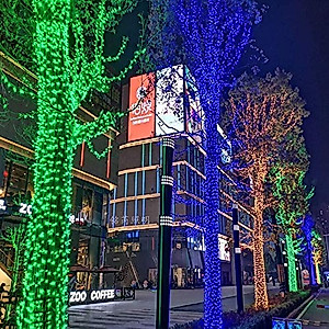 ZSMPY Fairy Lights Solar LED Fairy String Lights Outdoor, (100 LED~500 LED 8 Modes) 12m Copper Wire Solar Garden Lights Waterproof for Halloween Christmas Tree Garden Home Wedding Party Rope Lights