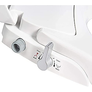 Hausen Non-Electric Bidet Toilet Seat, Round, White