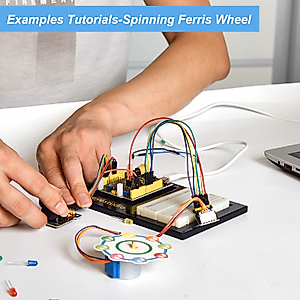 KEYESTUDIO Starter Kit for Arduino with Plus Controller Board,28 Programming Projects Tutorial,Compatible with Arduino IDE,DIY Electronics Kit for Beginners Kids Adults