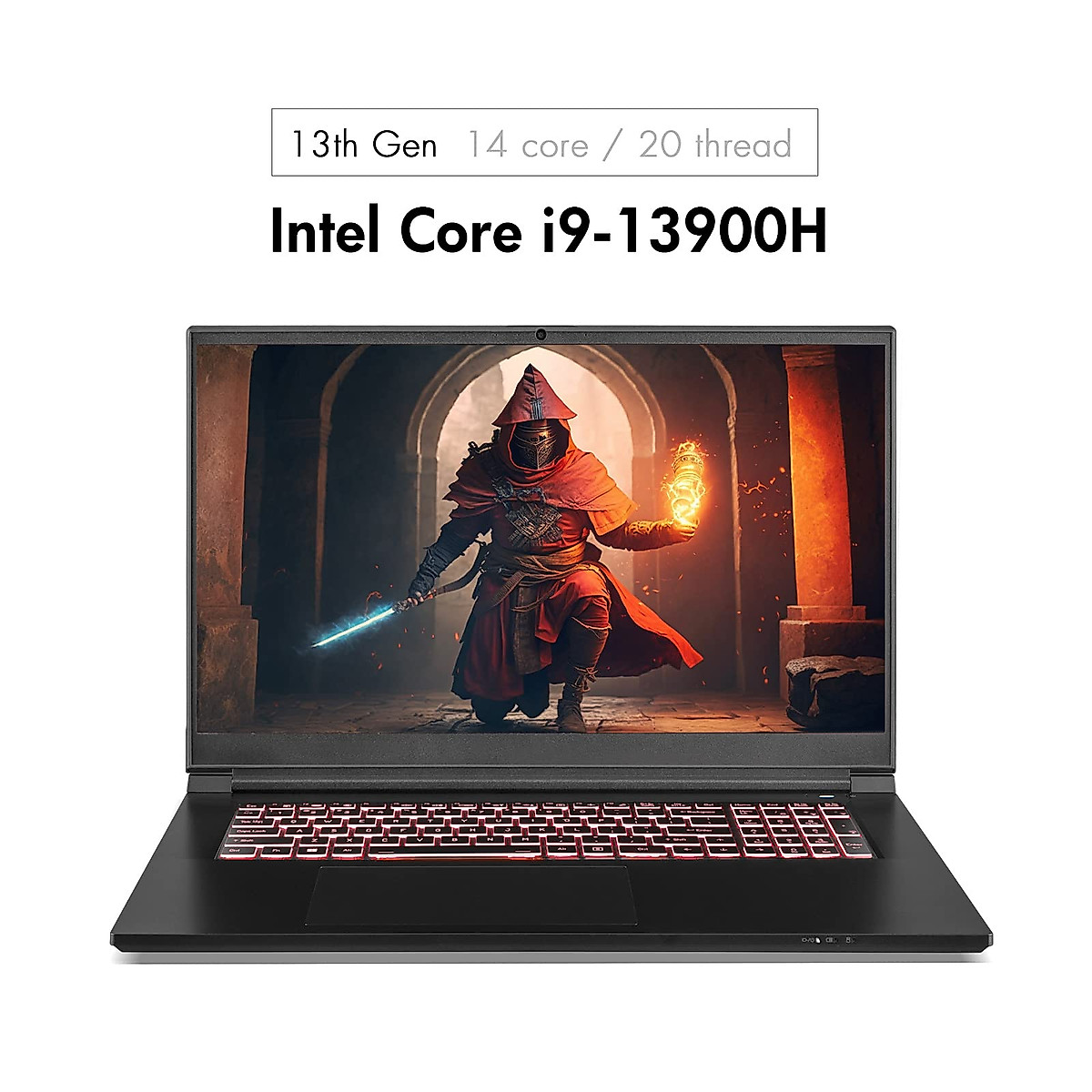 Sager 2023 NP6271J Gaming Laptop, 17.3 Inch FHD 144Hz, Intel i9-13900H, RTX 3050 4GB, 32GB RAM, 1TB NVMe SSD, Win 11