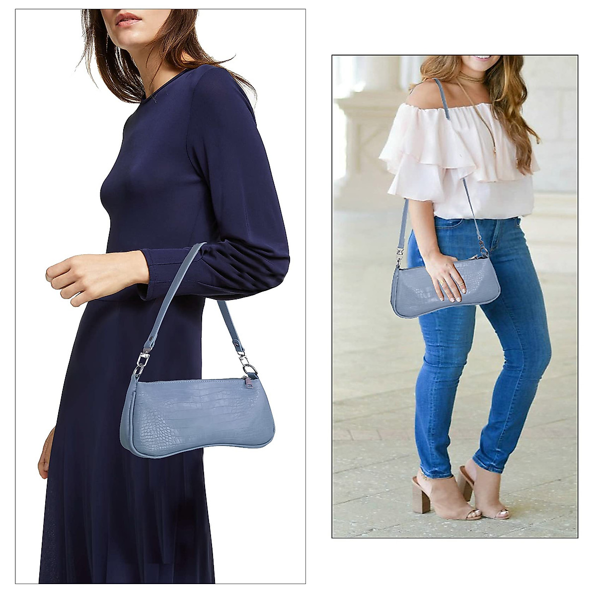 Scioltoo Clutch Purses Classic Evening Bag with Zipper Closure for Women CasualFashion Purses Handbags Evening Bag Mini Crossbody Handbags Blue