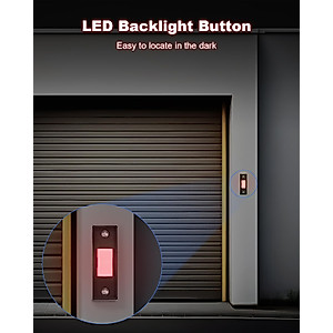 ULXIOM Garage Door Wall Button Fits for Genie 29599S Wired Series II, Lighted Push Button Garage Door Opener, 2Packs