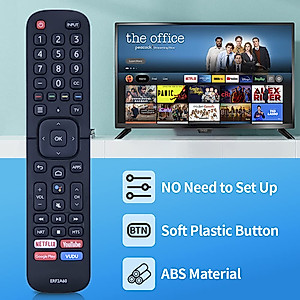 New ERF2A60 Replaced IR Remote Control Compatible for Hisense Smart 4K TV 50H8F 55H8F 55H9F 65H8F 65H9F 43H6570F 50H6570F 55H6570F 65H6570 55H9020F 55H9030F 55H9040F 55H9050F 55H9070F [No Voice ]