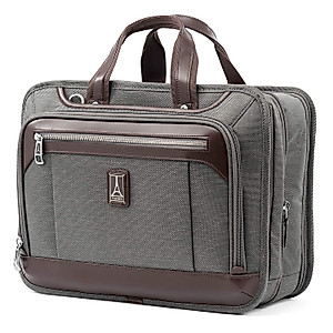 Travelpro Platinum Elite Expandable Business Laptop Briefcase, Fits up to 15.6 Laptop, Work School Travel, Men and Women, Vintage Grey