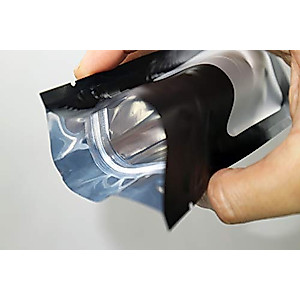Mylar bags for food storage - Resealable Smell Proof Bags | black sample bags | small packaging bags | bolsa mylar | mylar bag with front window | 4x6 inches