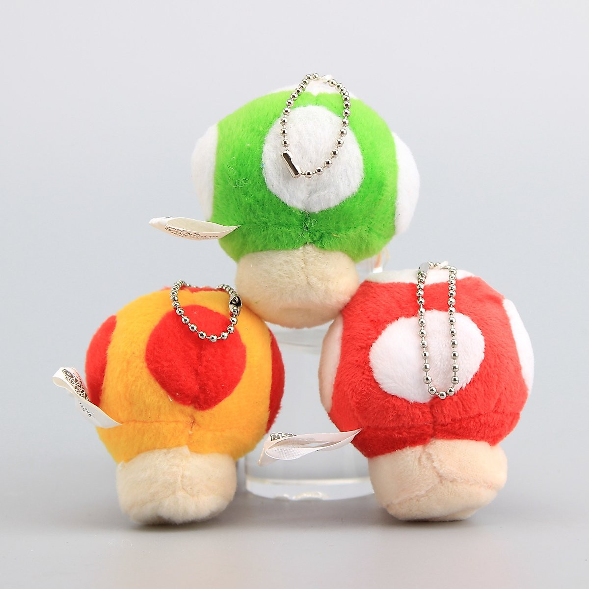 uiuoutoy 10pcs Mushroom Plush Keychain Decoration Pendant Doll Toy Set 6cm