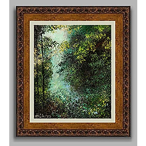 SOLD The Mysterious Woods, Lush Forest Trees By Internationally Renown Artist Andre Dluhos