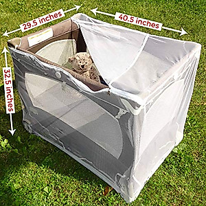 Baby Playpen Mosquito Net with Zippers, Premium Quality by Tedderfield, for Pack ‘n Play Playpens, Strollers, Easy Zip Access to Baby, Drawstring Base, Ideal Portable Bug Netting