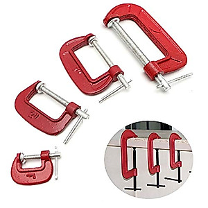 erDouckan C/G Clamp & Durable Metal C G Clamp Heavy Duty Woodworks Crafts Carpenter Vise Grip Tool, Perfect for Family Woodworking