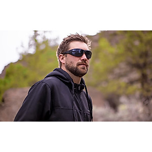 Wiley X WX Boss Sunglasses, Safety Glasses for Men and Women, UV Eye Protection for Shooting, Fishing, Biking, and Extreme Sports, Matte Black Frames, Silver Flash Tinted Lenses