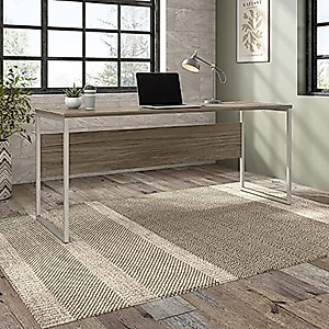 Bush Business Furniture Hybrid Computer Table Desk with Metal Legs, 72W x 24D, Modern Hickory