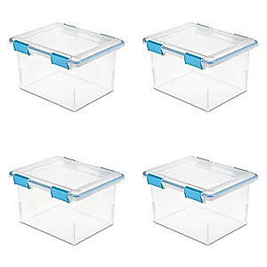 STERILITE 32Qt Clear Gasket Box 19334304 32Qt Clear Gasket Box (Pack of 4)