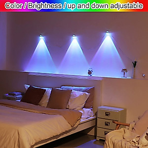 ACNCTOP Novelty Ambient and Mood Lighting 360° Rotating DIY Wall Art Decor RGB Bar LED Wall Light for Bedroom,Living Room,Room,Hallway,Stair,Modern Home Decoration