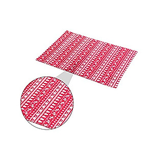 Rustic Placemats Christmas Placemat Table Mats Cotton Burlap Placemats for Kitchen Holiday Table Home Party Decoration Jute Placemat