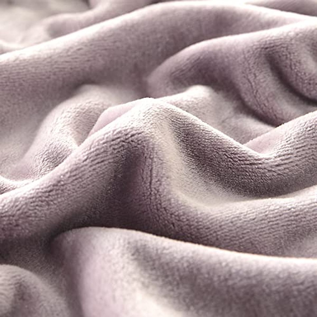 Flannel Fleece Throw Blanket Twin Size, Light Purple Lavender Premium Lightweight Violet Blankets Throws for Sofa Couch Chair Bed Camping Travel, Super Soft Cozy Warm Microfiber Blanket