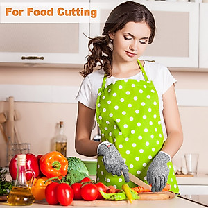 Chuarry 10 Pairs Cut Resistant Gloves Cutting Proof Gloves Level 5 Protection Kitchen Cuts Gloves for Shucking Fish (Gray, Large