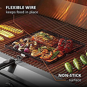 Mr. Bar-B-Q 06620Y Non Stick Flexible Basket with Folding Handle