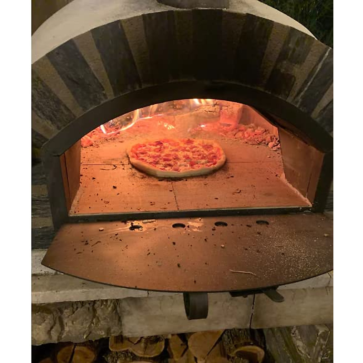 Pizzaioli Stone Arch Traditional Brick Pizza Oven. Premium Triple Insulated for Delicious Outdoor Grilled Steaks, Fish, Veggies, Bread. Cooks Pizzas in 90 Seconds