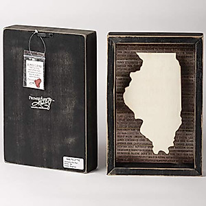 Primitives by Kathy LOL Made You Smile Box Sign, 6.75 x 10.25, Illinois