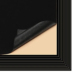 Mesheshe 10PCS Self Adhesive Felt Fabric, Soft Velvet Drawer Liner, DIY Velvet Fabric for Art & Crafts, Jewelry Box Felt Liner, A4 Size (8.3" x 11.8", Black)