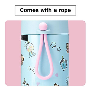 Cute Thermos Mug Kawaii Water Bottle Stainless Steel Vacuum Insulated Bottle for Hot or Cold Drinks Adorable Travel Mug