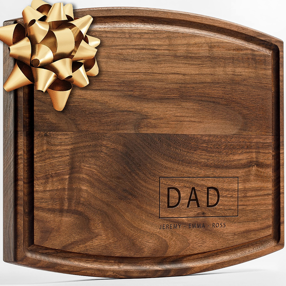Personalized Walnut Cutting Board with Coasters, Mineral Oil and Gift Wrap Available - Customize Your Own Chopping Board by Choosing Design, Engraving Style and Text - Made in USA