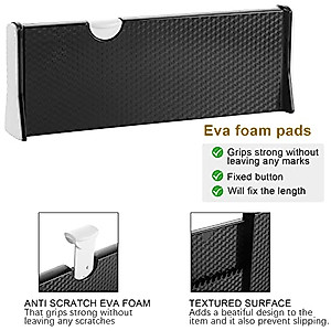 12 Pcs Drawer Dividers Organizer Adjustable Separators 4" High Expandable from 11"-17" Drawer Organization Separators Dresser Drawer Organizers Divider for Clothes Closet Kitchen Clothing Bedroom