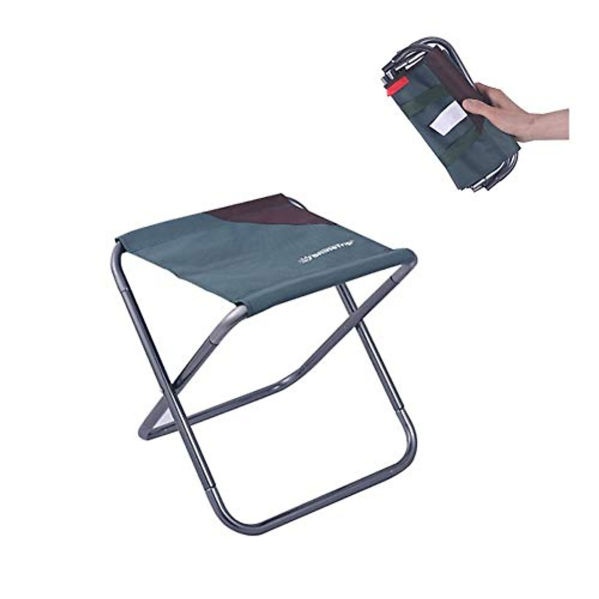 TRENTSNOOK Exquisite Camping Stool Outdoor Camping Portable Folding Chair Durable Waterproof Fishing Stool with Storage Bag (Color : Coffee)