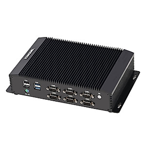 KINGDEL i5 8th Gen. CPU Desktop Computer, Office Computer with 8GB RAM, 128GB SSD, 6xCOM, 4xUSB 3.0, 4xUSB 2.0, 2xLAN, GPIO, HD Port, VGA, Fanless