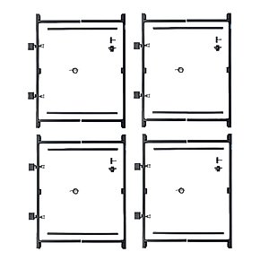 Adjust-A-Gate Steel Frame Gate Kit, 36"-60" Wide Opening Up To 7' High (4 Pack)