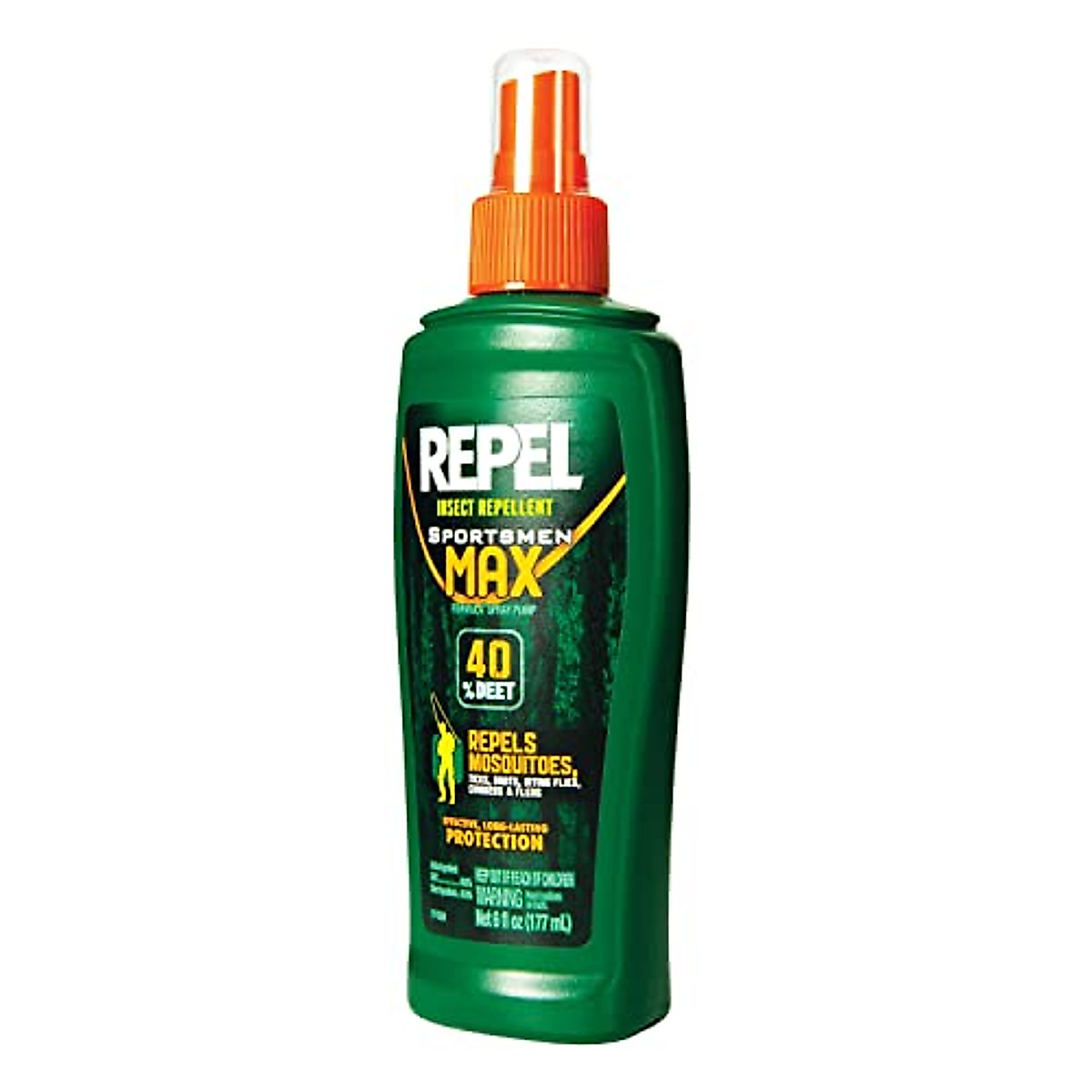Repel Insect Repellent Sportsman Max Formula Spray Pump 40% DEET, Repels Mosquitoes, Ticks and Gnats, Effective Long-Lasting Protection, 40% DEET (Pump Spray) 6 fl Ounce