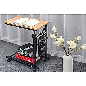 Multifunctional Desk Movable Computer Laptop Desk Study Writing Desk Adjustable with Keyboard Tray for Home Office (Color : E)