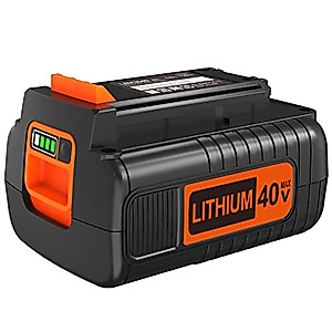 40 Volt MAX 3.0Ah Lithium Replacement Battery for Black and Decker 40V Battery LBX2040 LST136 LBXR2036 LBXR36 LHT2436 LCS1240 LBX1540 LBX36 LSWV36 LST540 LST136W Black+Decker Lithium Ion Battery