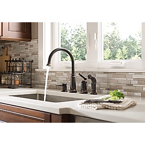 Moen 87042BRB Edison One-Handle High Arc Kitchen Faucet, Mediterranean Bronze