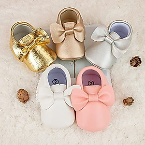 CENCIRILY Infant Baby Fringe Moccasin Slipper Boys Girls Tassel Suede Leather Toddler Sneakers Soft Sole First Walking Loafers Crib Shoes
