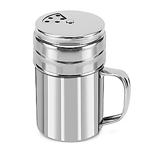 Accmor 2pcs Salt and Pepper Shakers with Adjustable Pour Holes,Pepper Spice Shakers,Stainless Steel Seasoning Shakers for Salt Pepper Cinnamon Powder Sugar